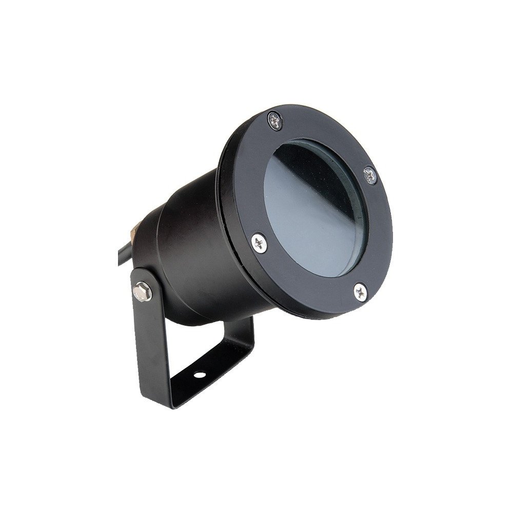 GU10 Outdoor Garden Spike Ground Mount or Wall Light IP65 Matt Black 2 ...