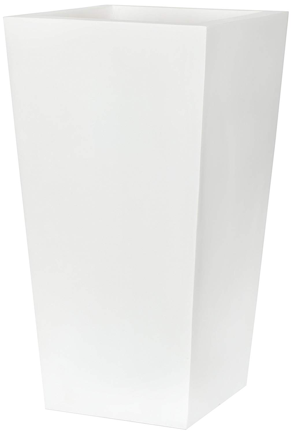 Capi Lux 24 x 24 x 46 cm Tapered Planter I – White – BigaMart