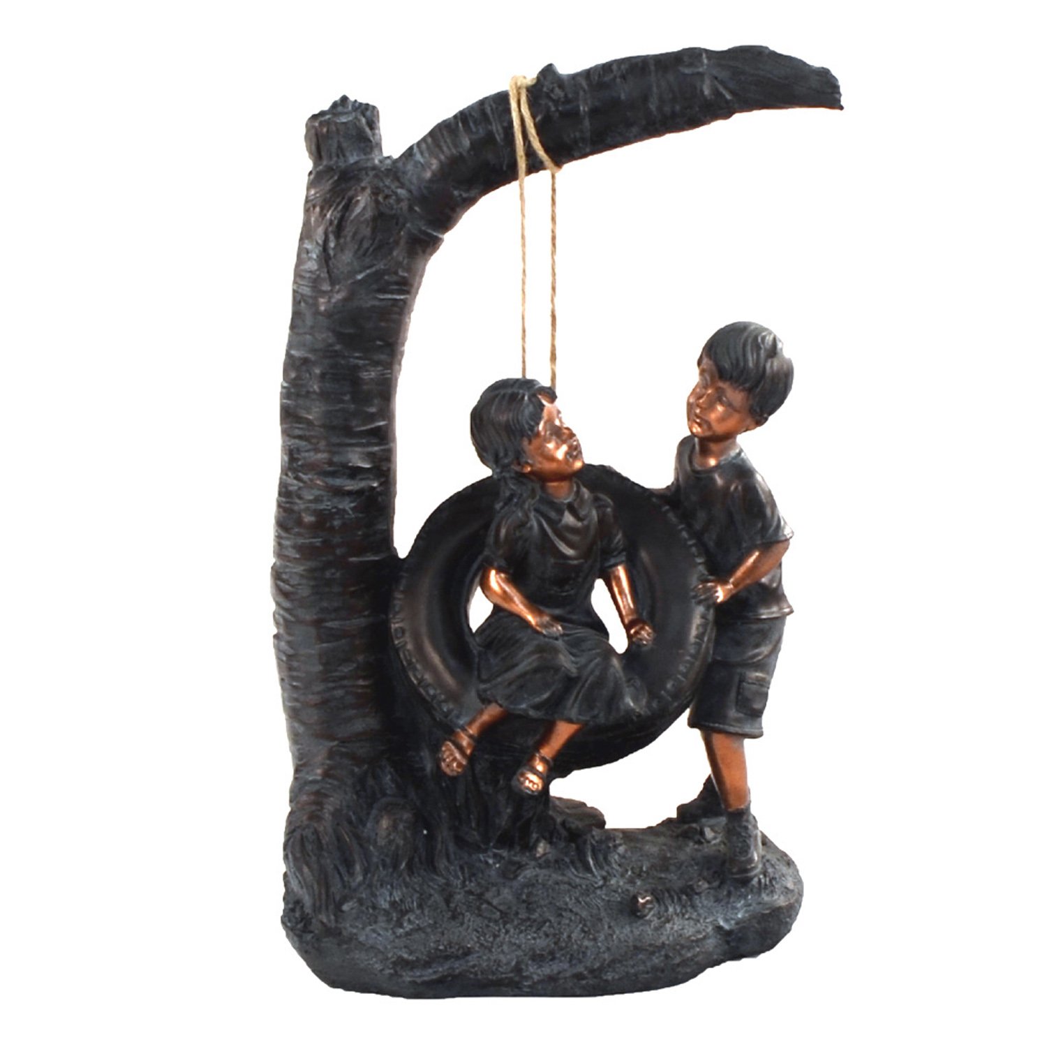 Europa Leisure TYRE SWING 50cm Bronze Effect statue, One size – BigaMart
