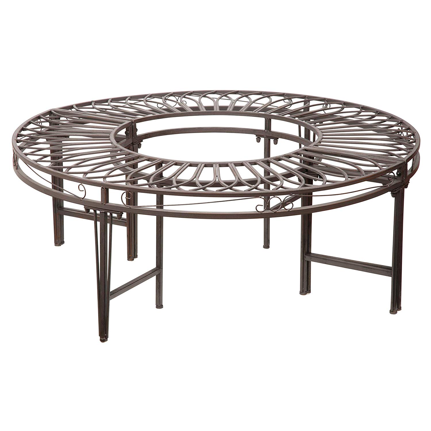 Design Toscano ZJ12063 Roundabout Circular Garden Tree Bench Seat, 119 ...