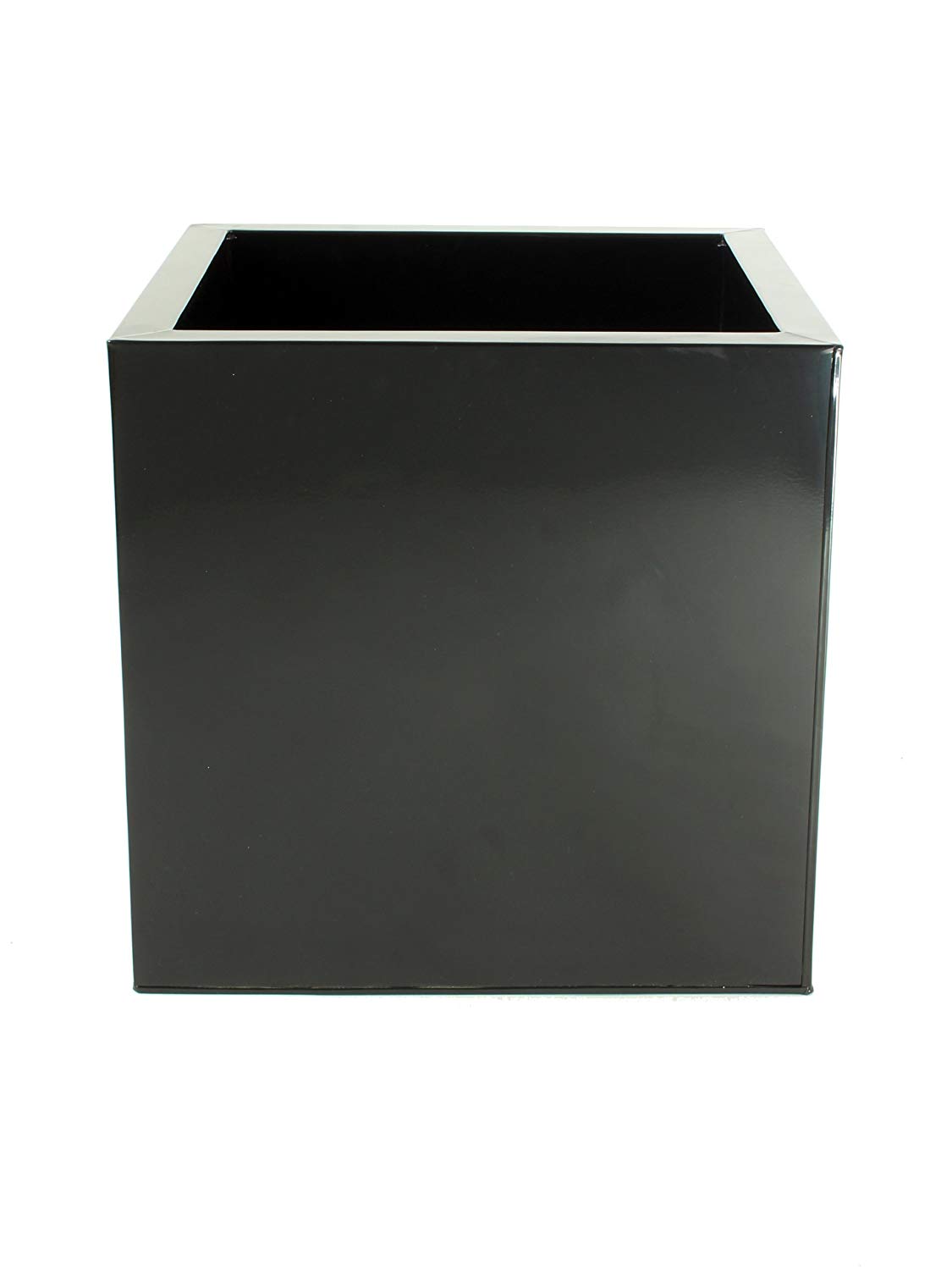 Portofino Collection 40cm Basalt Black Galvanised Steel Square Planter ...