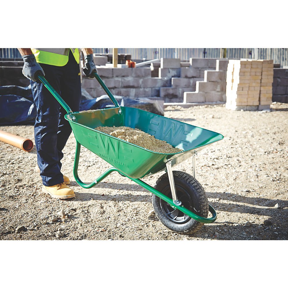 Walsall Wheelbarrows 85 Ltr Easiload Wheelbarrow Heavy Duty Builders ...