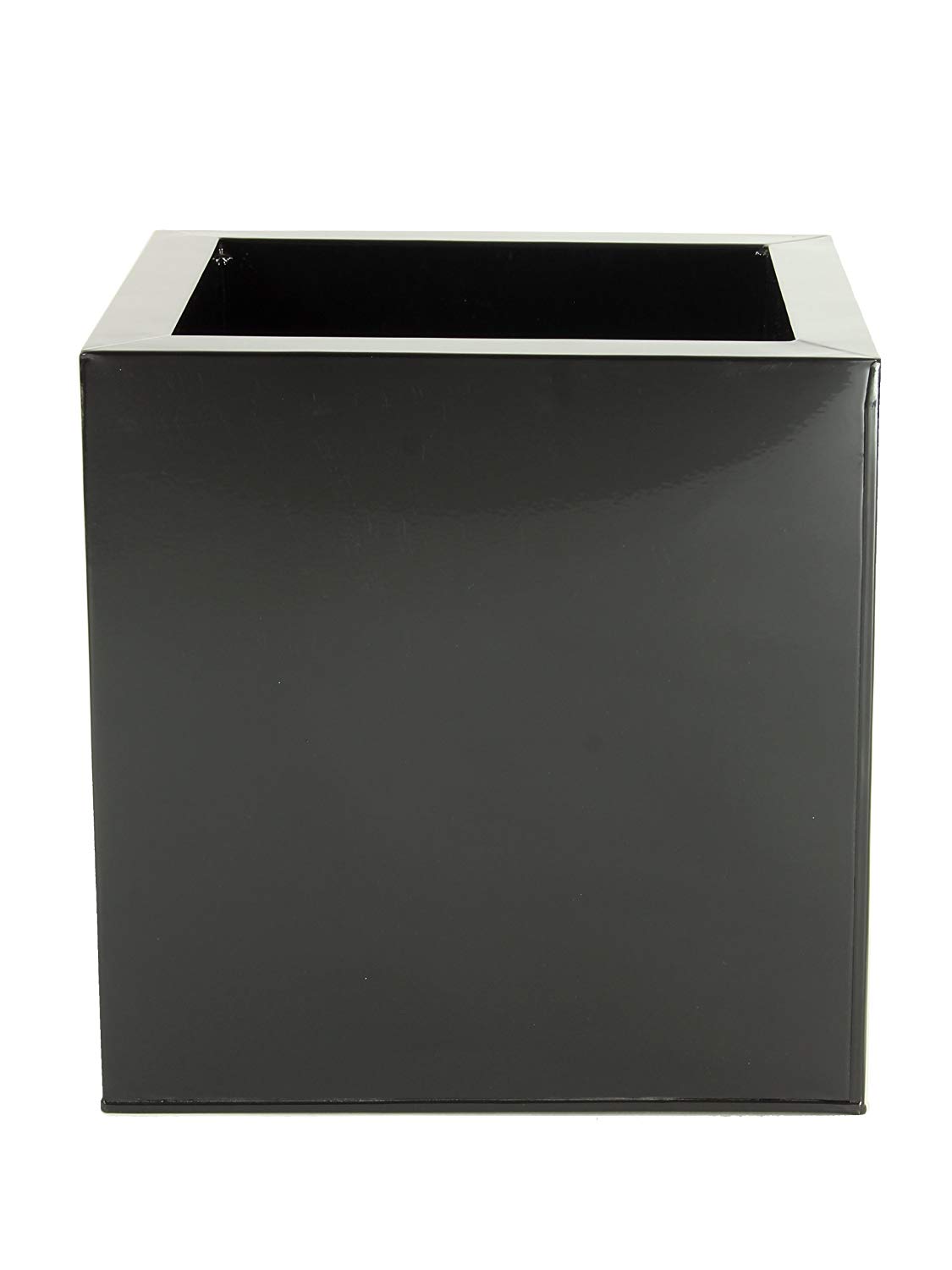 Portofino Collection 30cm Basalt Black Galvanised Steel Square Planter ...