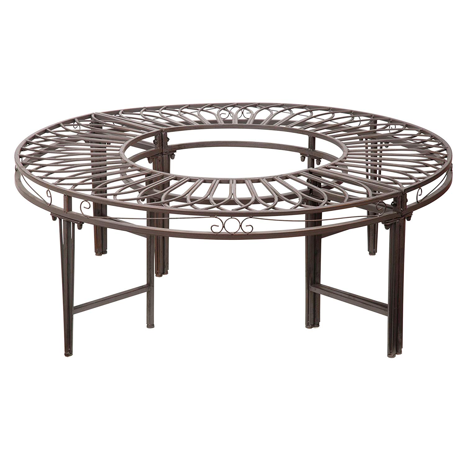 Design Toscano ZJ12063 Roundabout Circular Garden Tree Bench Seat, 119 ...