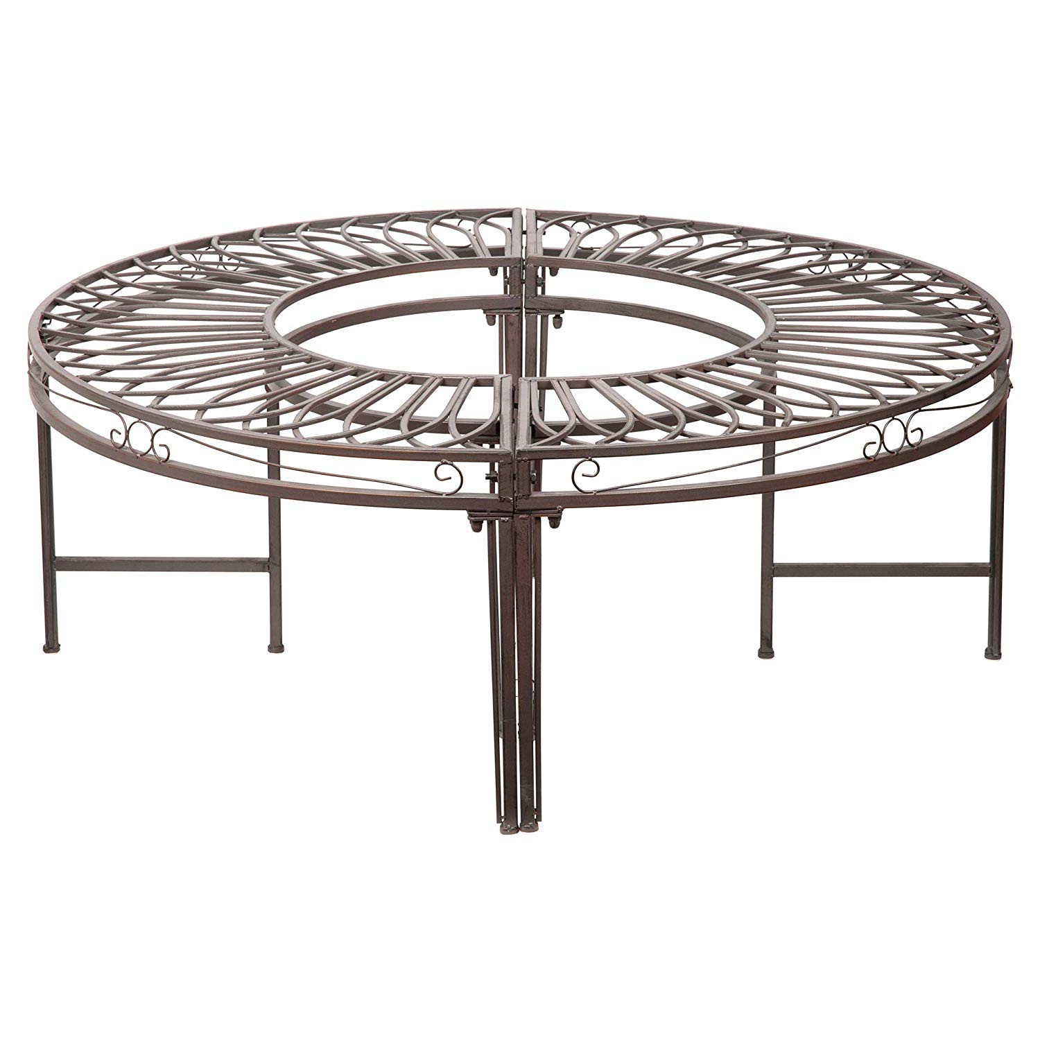 Design Toscano ZJ12063 Roundabout Circular Garden Tree Bench Seat, 119 ...