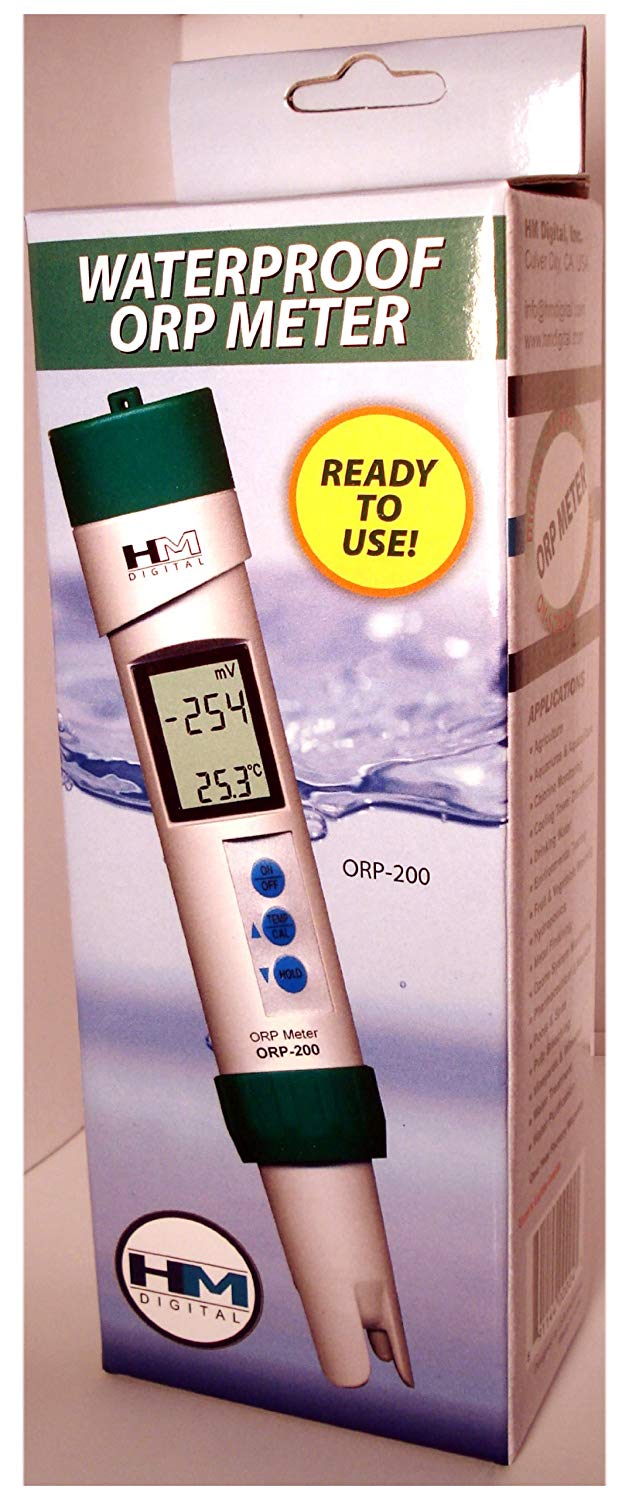 HM Digital ORP-200 Waterproof Professional Series Handheld Meter, White ...