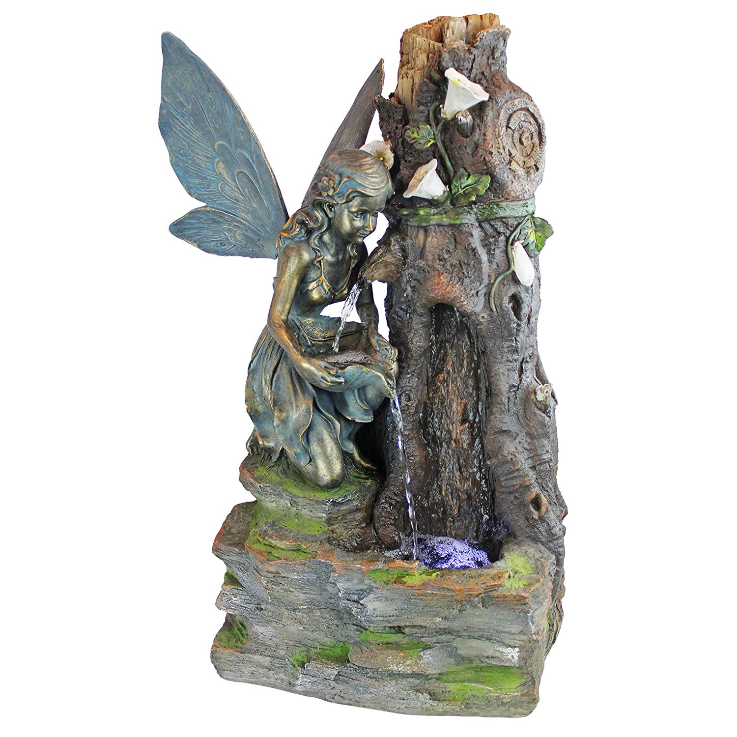 Design Toscano Pixie Fairy Enchanted Forest Cascading Garden Fountain ...
