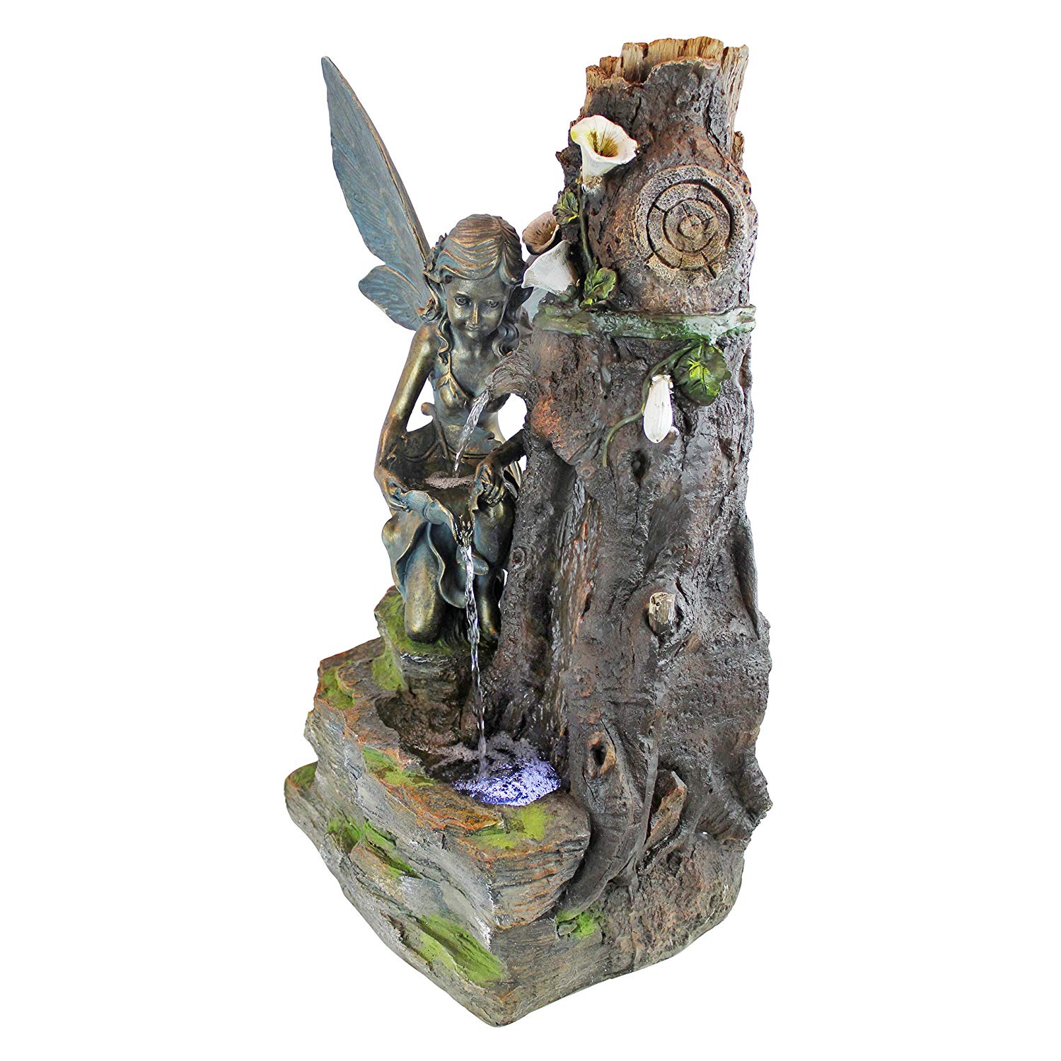 Design Toscano Pixie Fairy Enchanted Forest Cascading Garden Fountain ...