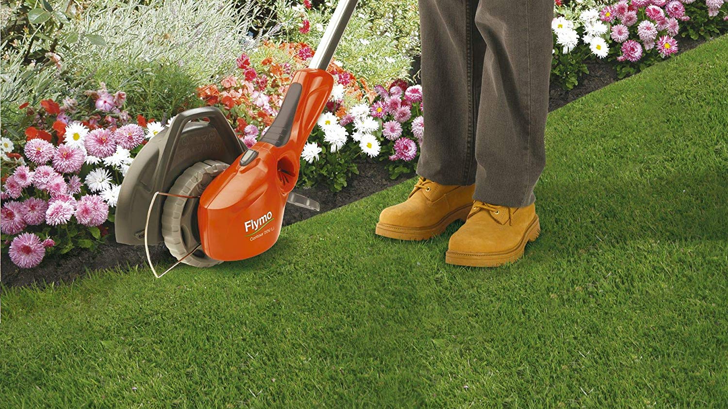 Flymo Contour Cordless 20V Li Grass Trimmer, 20V Li-Ion Battery, 25cm ...
