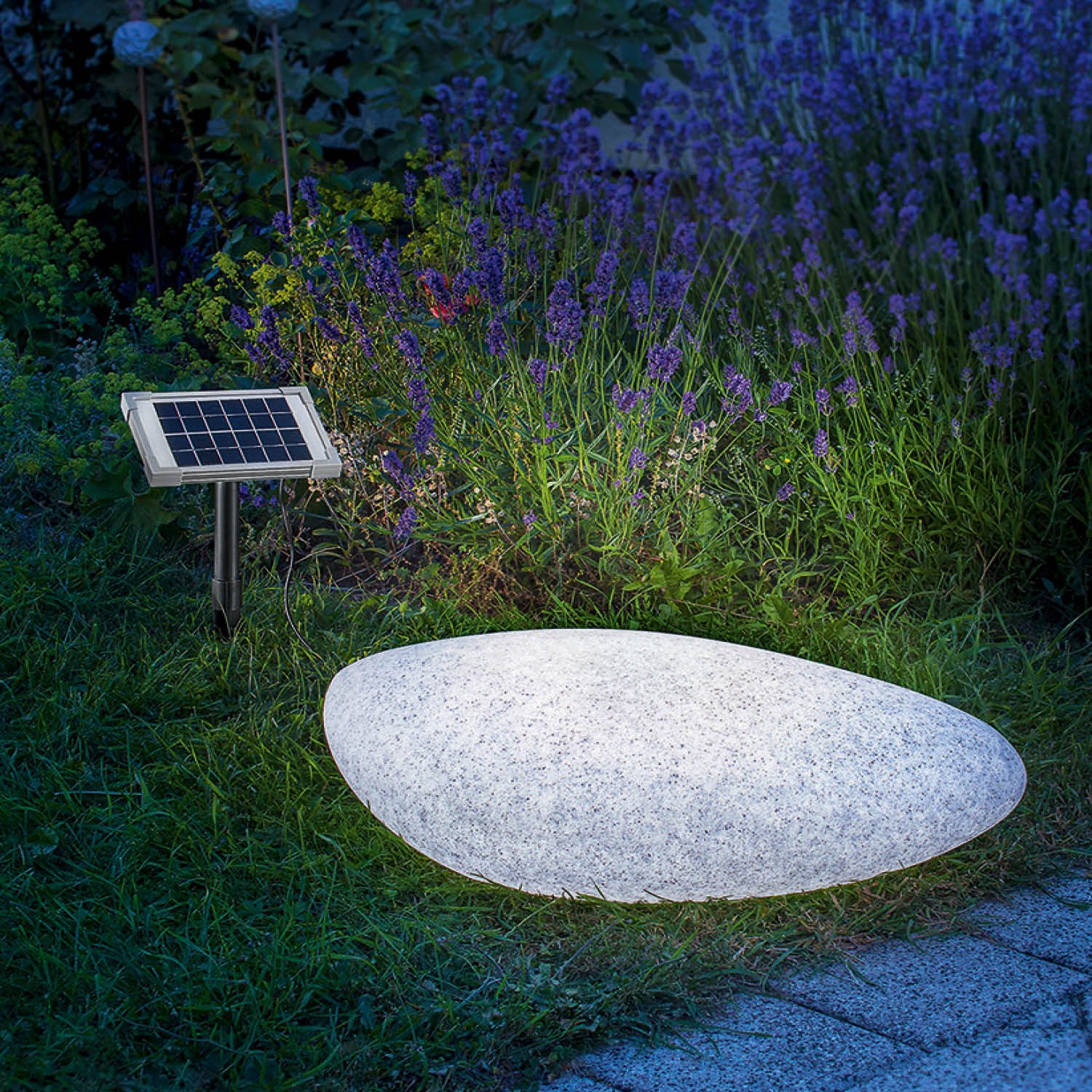 Esotec Solar Steinleuchte, Genuine Stone Light Colour Selectable 106066 ...