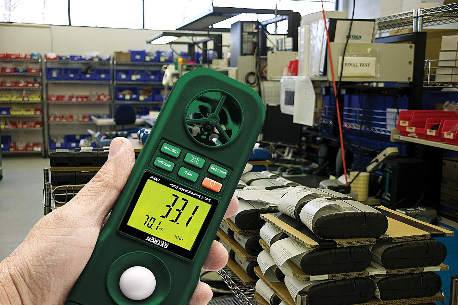 Extech EN300 Hygro Thermo Anemometer Light/Sound Meter – BigaMart