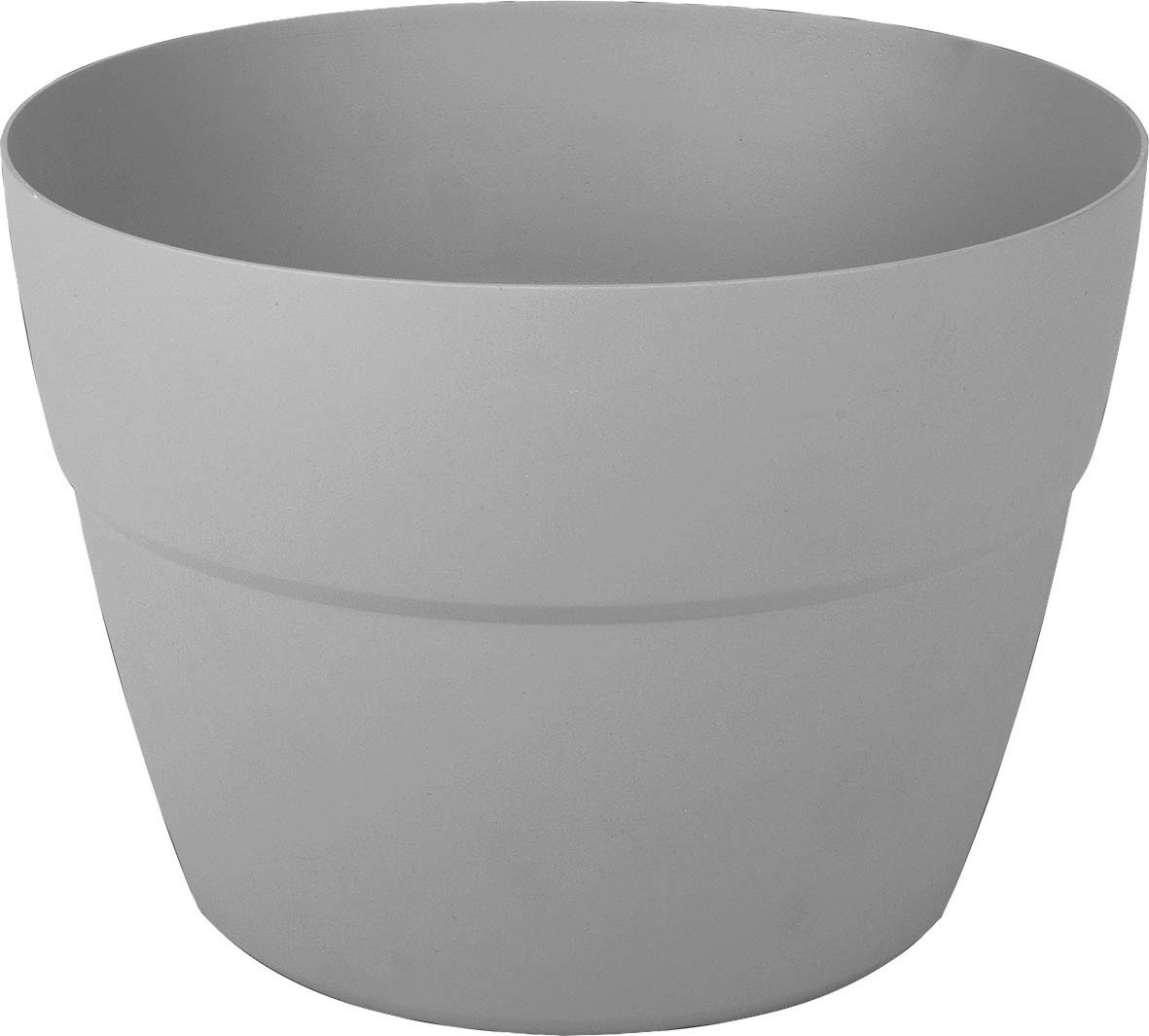 EDA Plastiques Cancun Cavalier Pot, Concrete Grey - BigaMart