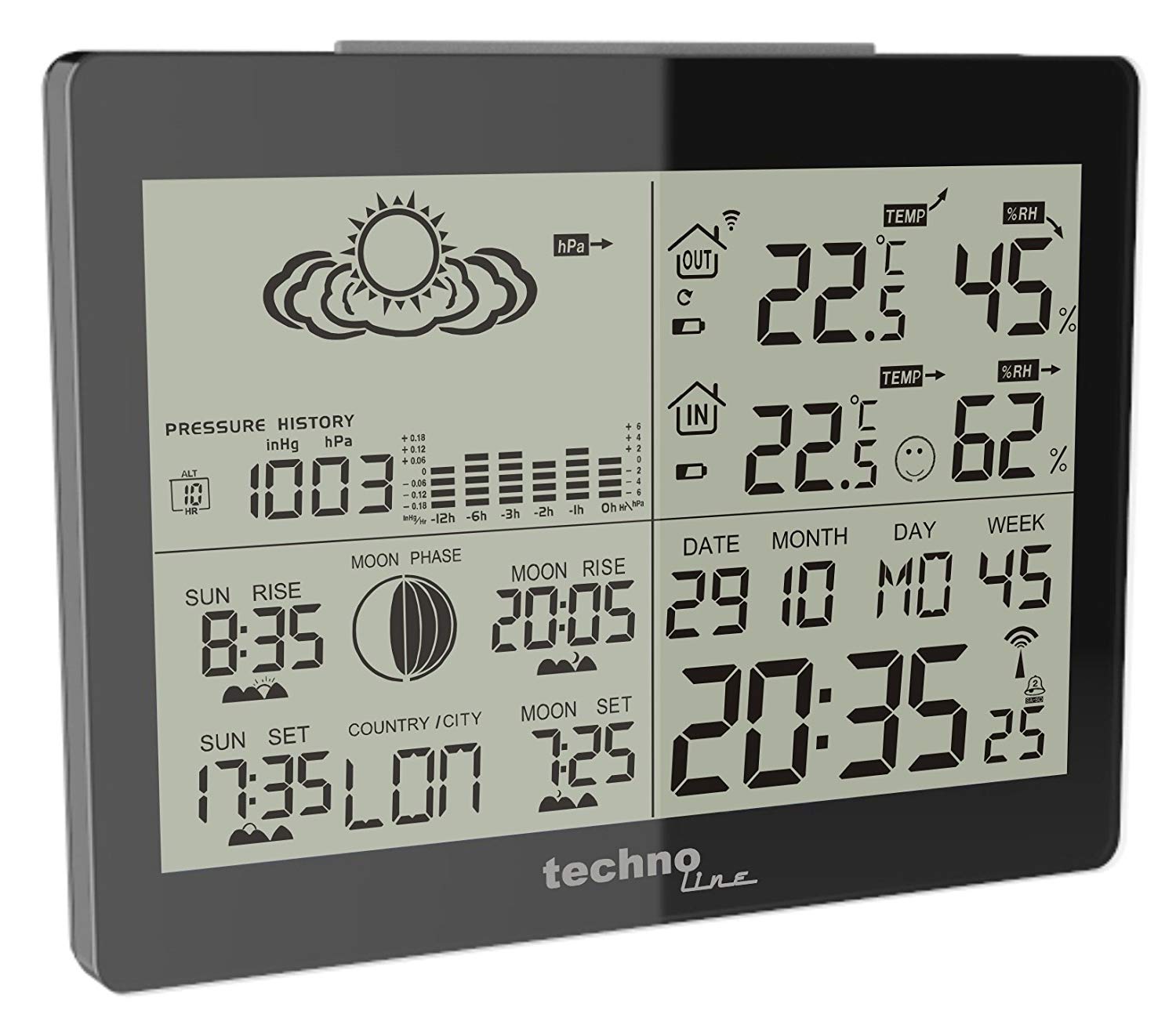 Technoline WS 6760 Weather Station and Radio Controlled Clock timing ...