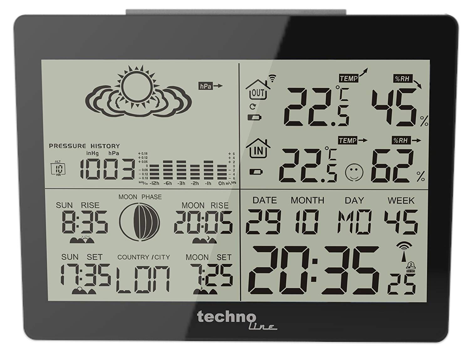 Technoline WS 6760 Weather Station and Radio Controlled Clock timing ...