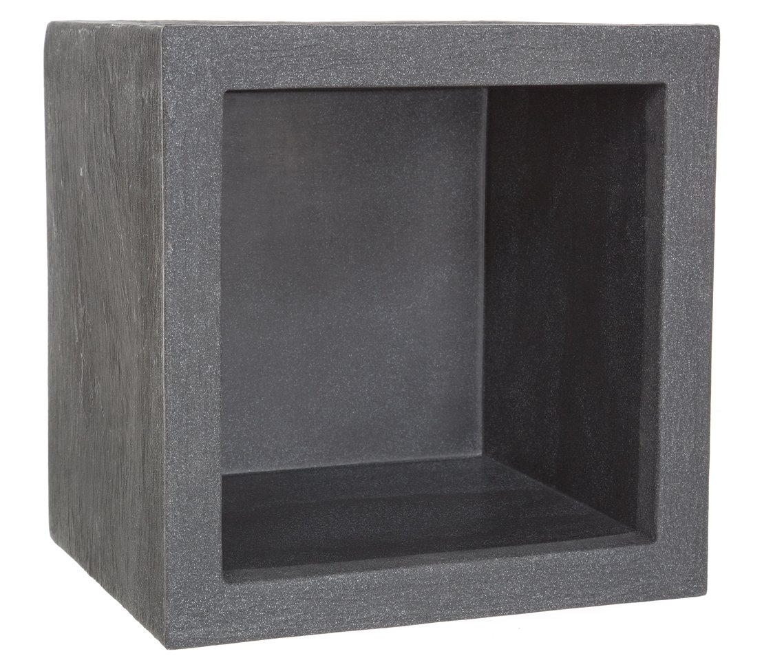 Dehner Palermo Plant Cube, Slate Effect, Plastic, Anthracite – BigaMart
