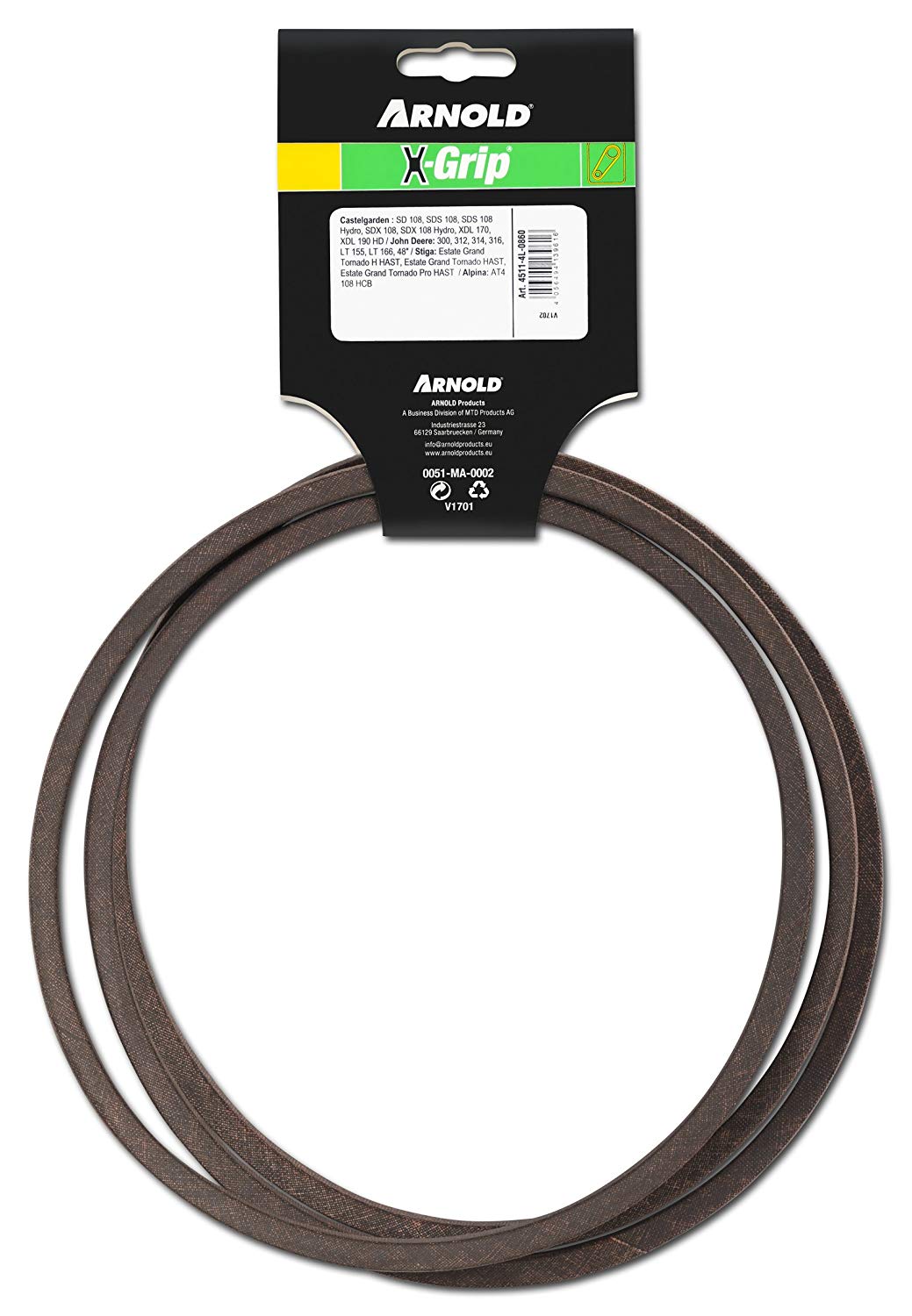Arnold 4511 4L 0860 4L860 X-Grip V-Belt – BigaMart