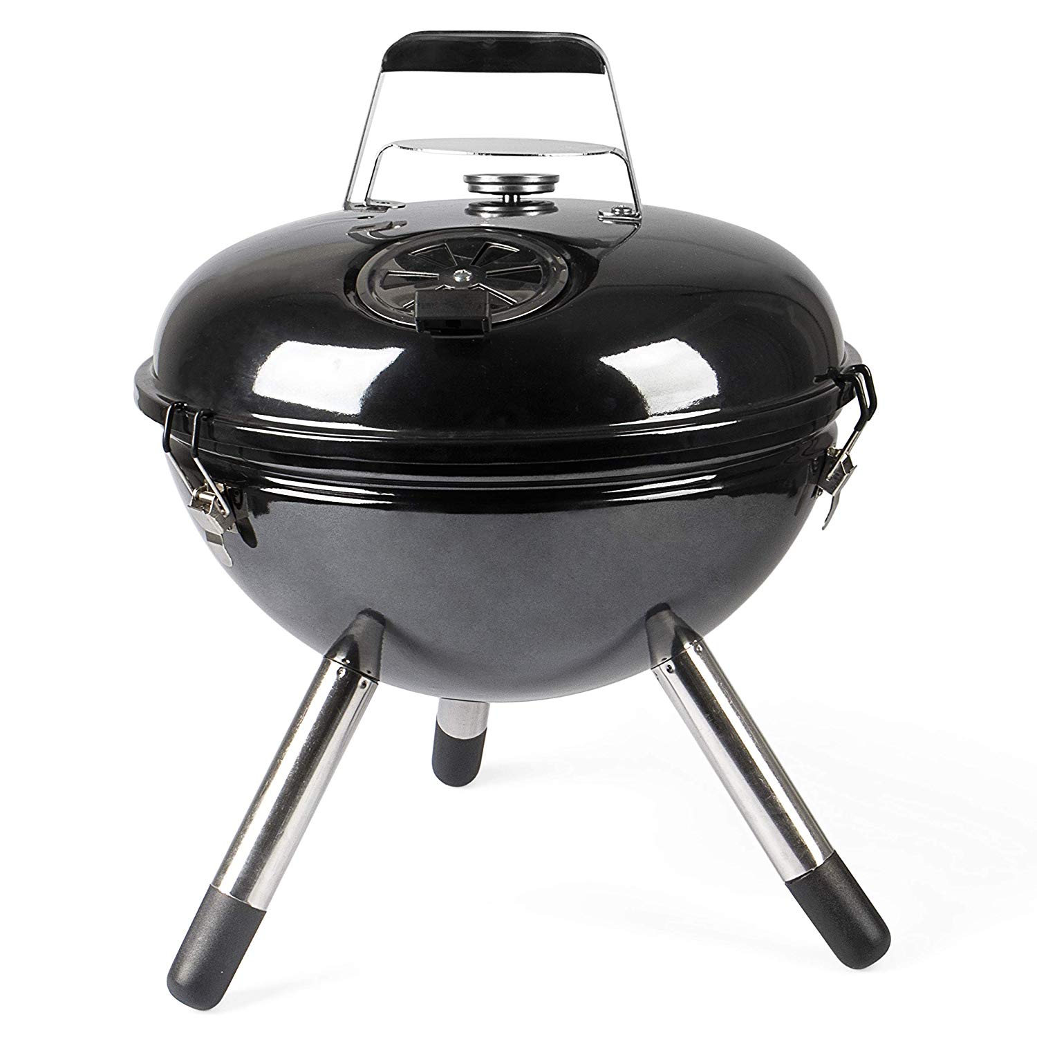 Rustler Charcoal Kettle Grill Ø 35 cm – Black Charcoal Grill – Portable ...
