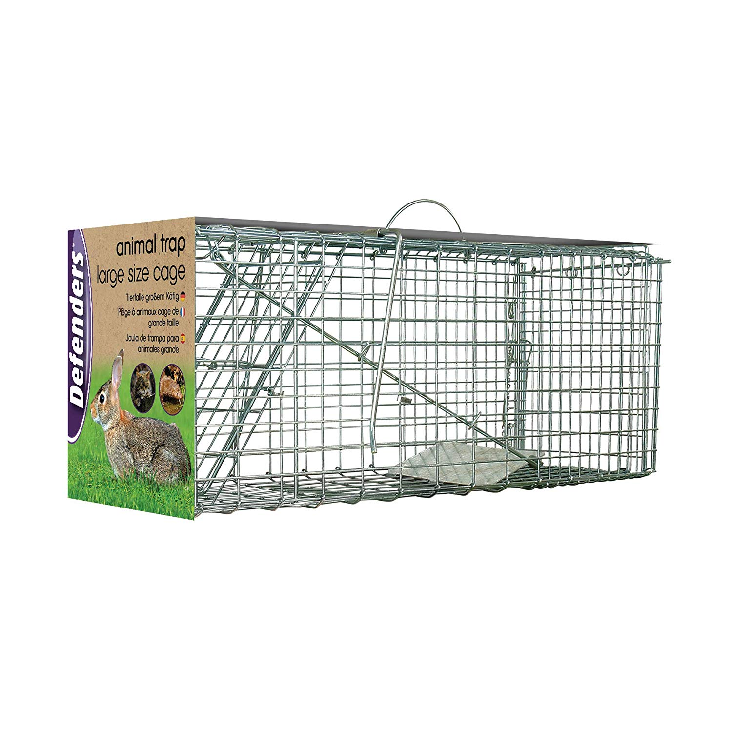 Defenders STV071 Animal Trap Cage (Easy to Set Humane Trap for Rabbits ...