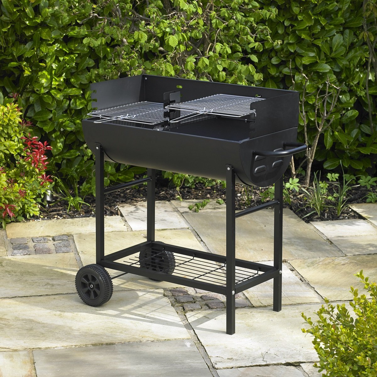 Kingfisher OUTBBQ Half Drum Barrel Steel BBQ Barbecue – BigaMart