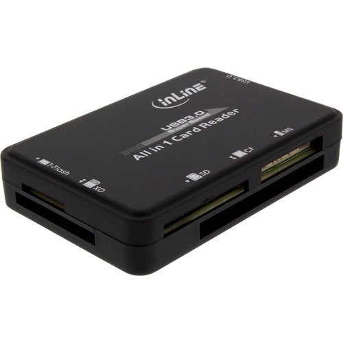 InLine all-in-1 card reader, USB 3.0, black, 76631C – BigaMart