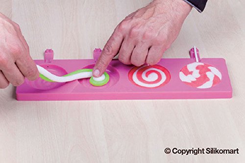 Silikomart 195356 Lozenge Mould 74 x 74 x 12 mm with 30 Sticks Assorted ...