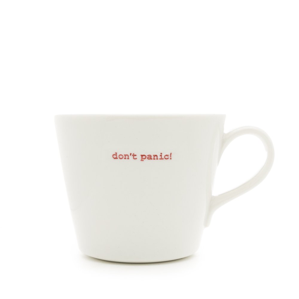 Keith Brymer Jones Word Range Standard Bucket Mug, Don’t Panic – BigaMart
