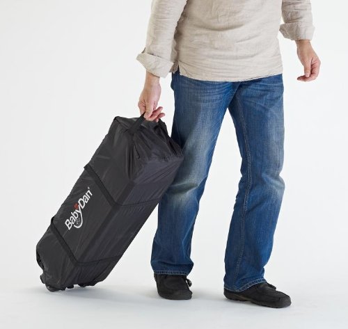 BabyDan Travel Cot Extra Large Cot Size 60cm x 120cm – Black – BigaMart