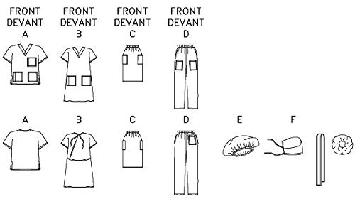 Butterick Patterns B4946 Size Large-XL Unisex Uniforms Dress/Belt/Top ...