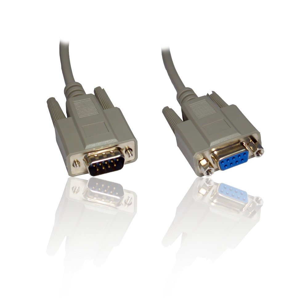 CDL Micro 10m 9 Pin Serial / RS-232 Extension Cable M-F, White – BigaMart