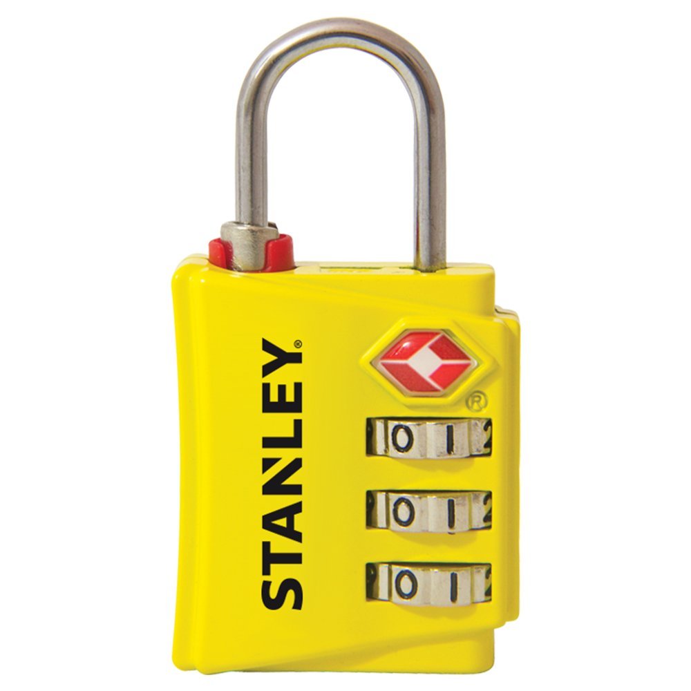 Stanley 30 mm TravelMax TSA Padlock – Yellow – BigaMart