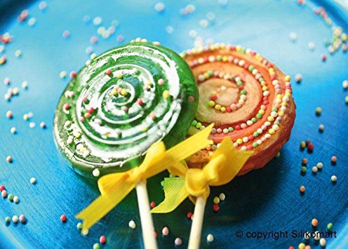 Silikomart 195356 Lozenge Mould 74 x 74 x 12 mm with 30 Sticks Assorted ...