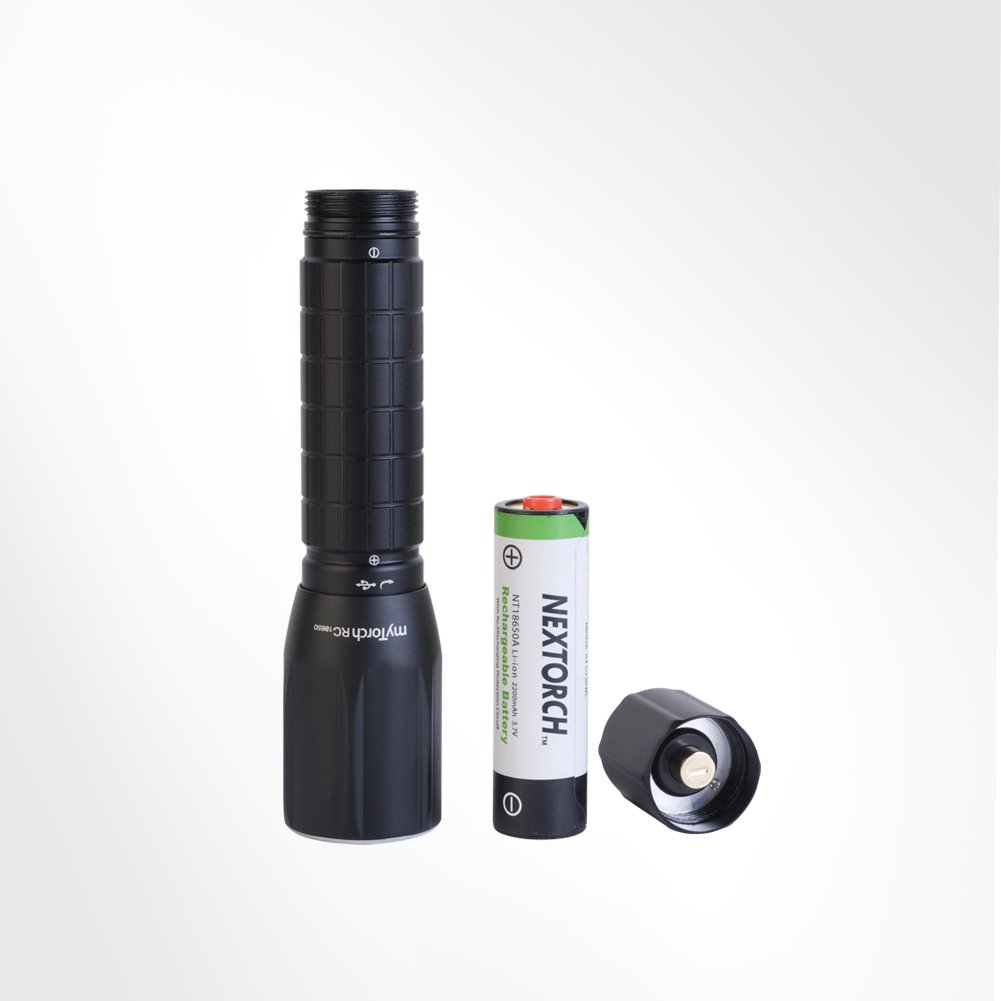 Nextorch 550 Lumen myTorch RC 18650 Programmable & USB Rechargealbe LED Smart Flashlight – BigaMart