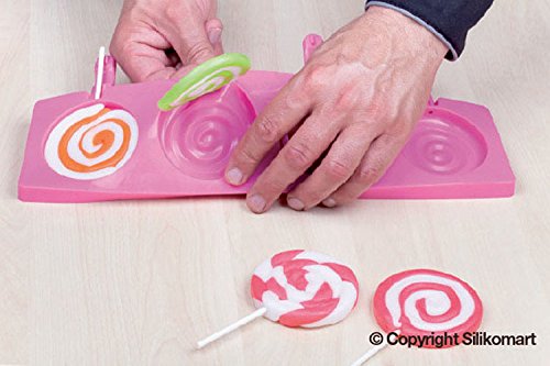Silikomart 195356 Lozenge Mould 74 x 74 x 12 mm with 30 Sticks Assorted ...