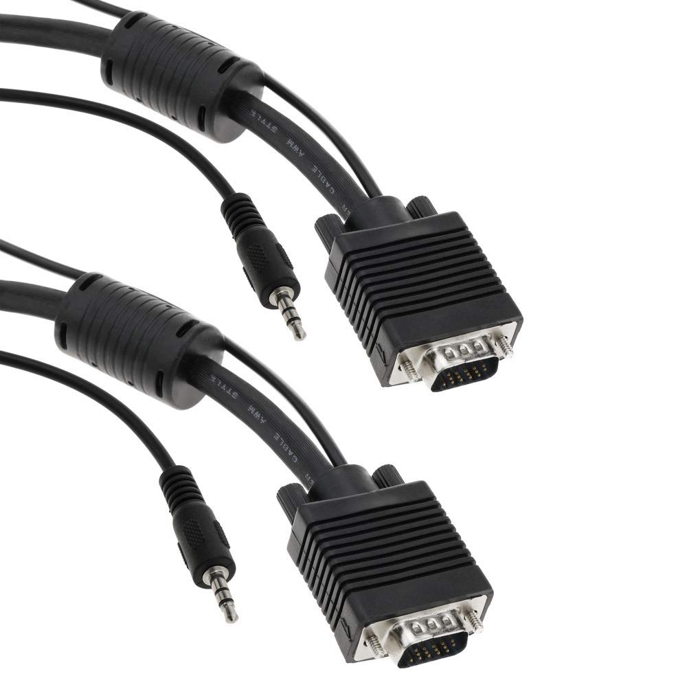 BeMatik – Super VGA cable with audio jack of 3.5 mm male plug 5 m ...