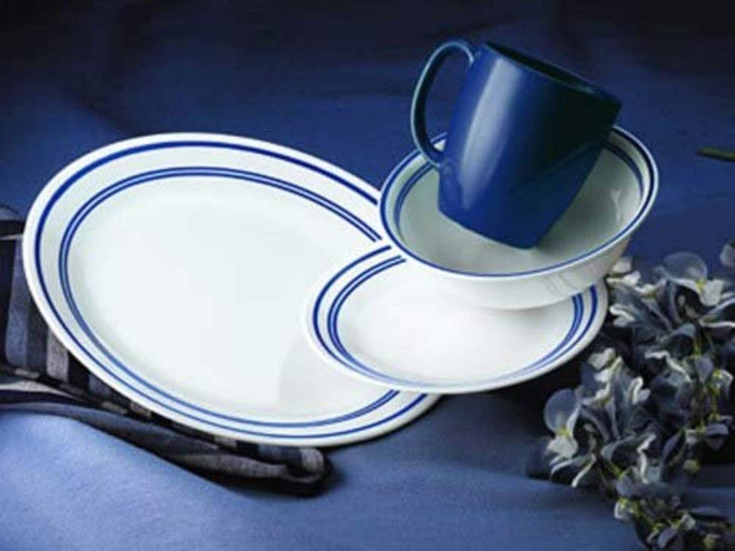 Corelle Classic Cafe Blue 16pc Dinner set – BigaMart