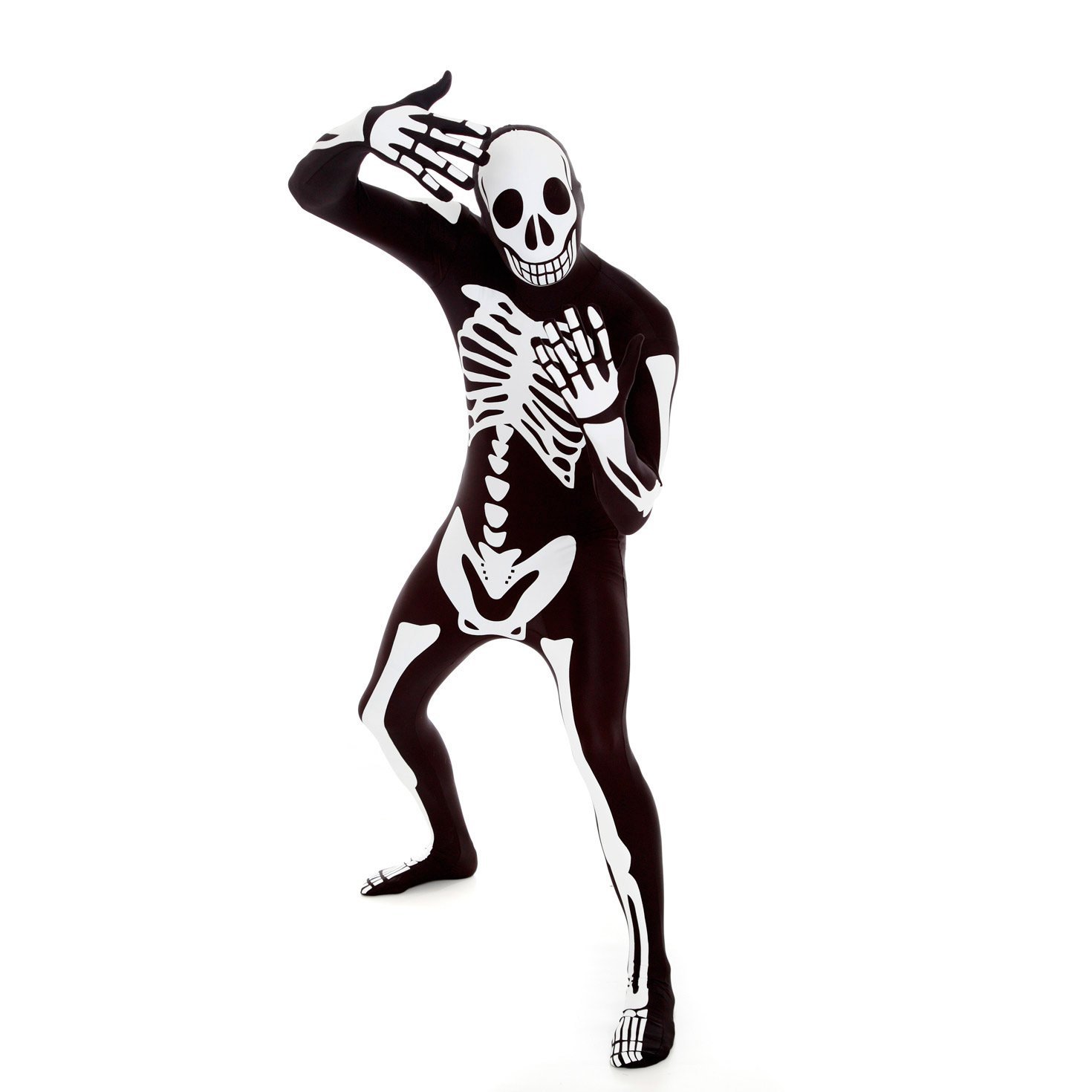 Morphsuits Glow Skeleton Fancy Dress Costume – size Medium – 5′-5’4 ...