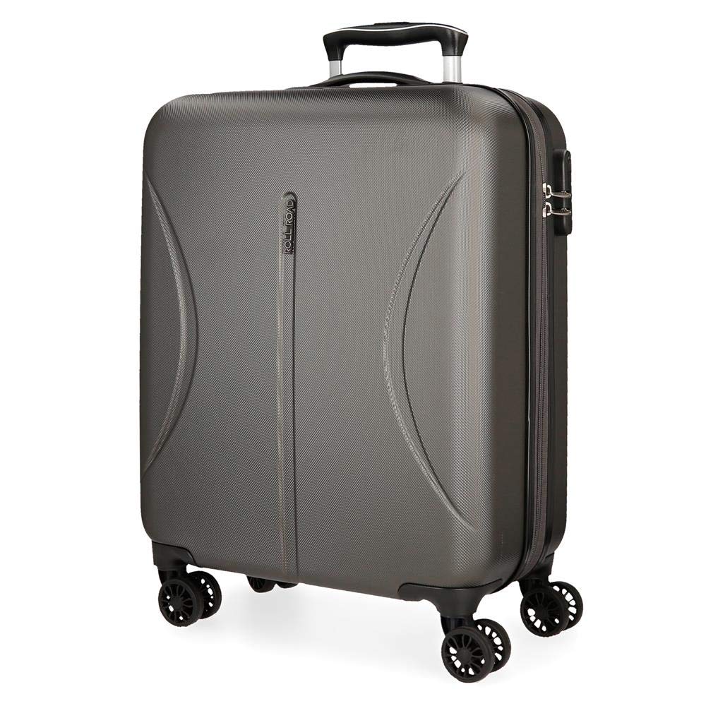 Roll Road Camboya Grey Cabin Suitcase 40 x 55 x 20 cm Rigid ABS ...