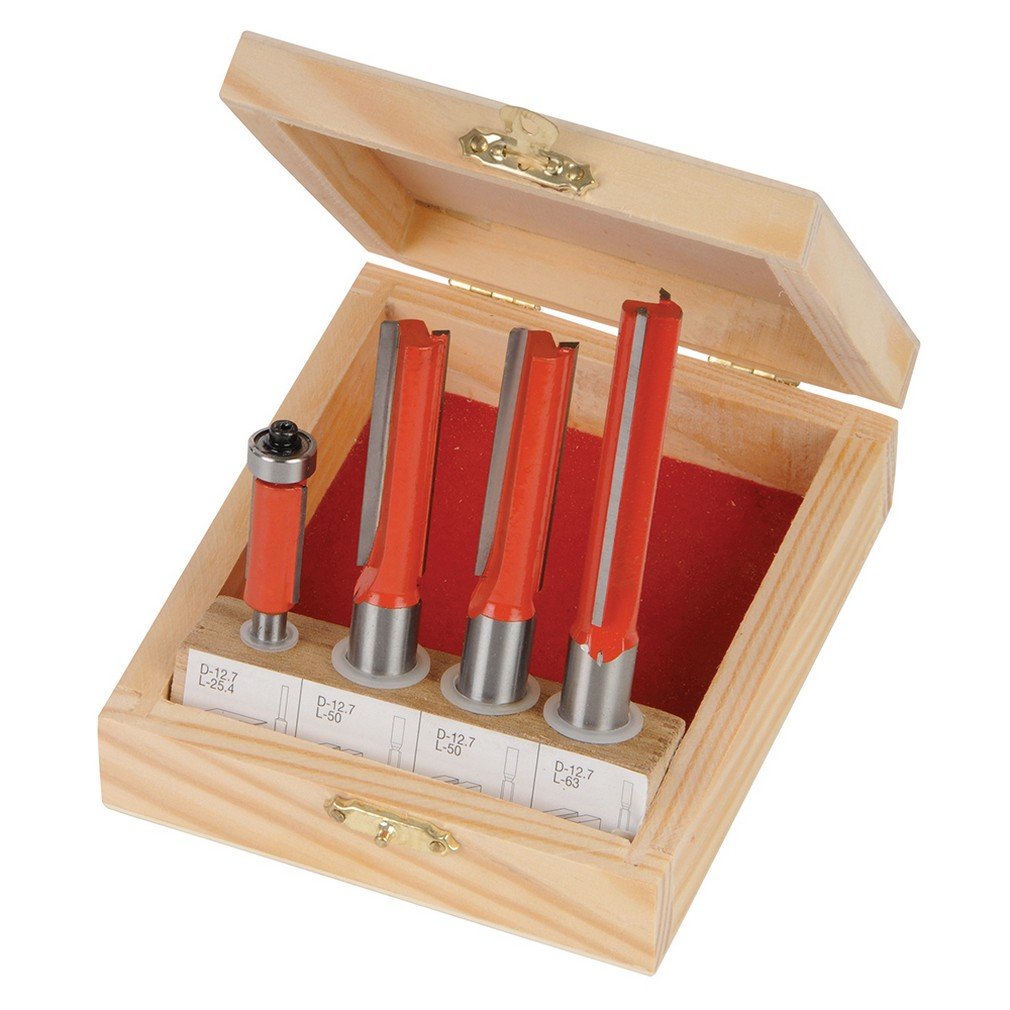 Silverline 719769 Kitchen Router Bit Set 4pce 1/2″ / 1/4″ – BigaMart