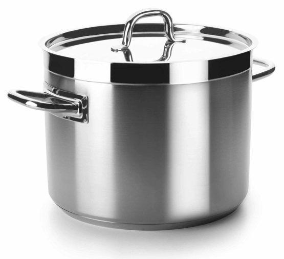LACOR Chef Luxe Low Stock Pot Without Lid, Stainless Steel, Silver, 28 ...