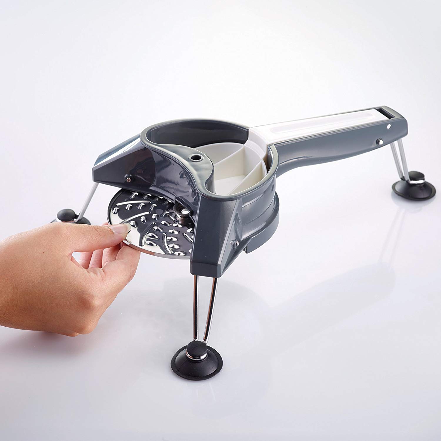 Westmark Rotary Grater and Slicer with 3 discs, Stainless steel blades ...