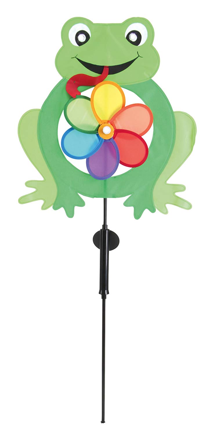 Näve 5093302 Decorative Solar-Powered Wind Wheel with Ground Spike and ...