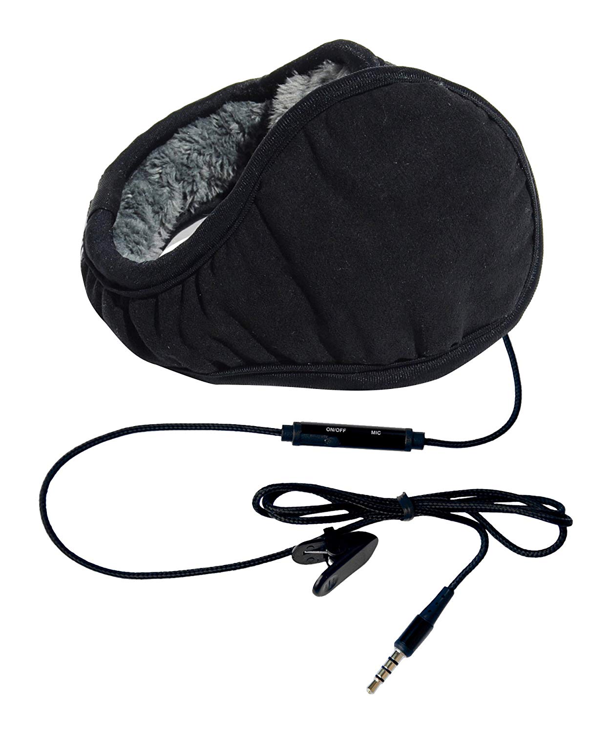 hi-Fun Ear Muff Headphones – Black Felt – BigaMart