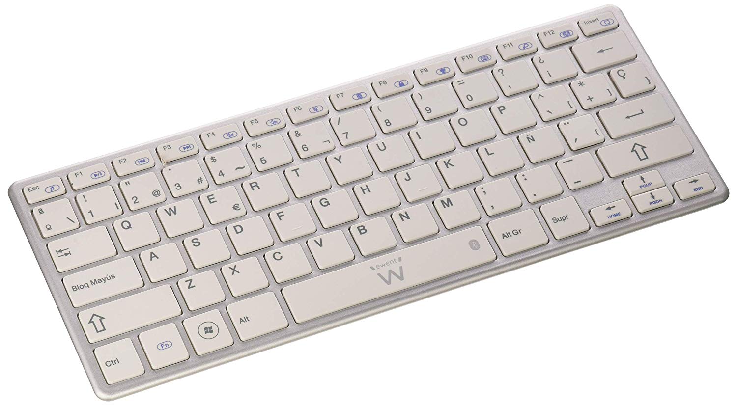 Ewent ESP Bluetooth Compact Keyboard – Silver – BigaMart