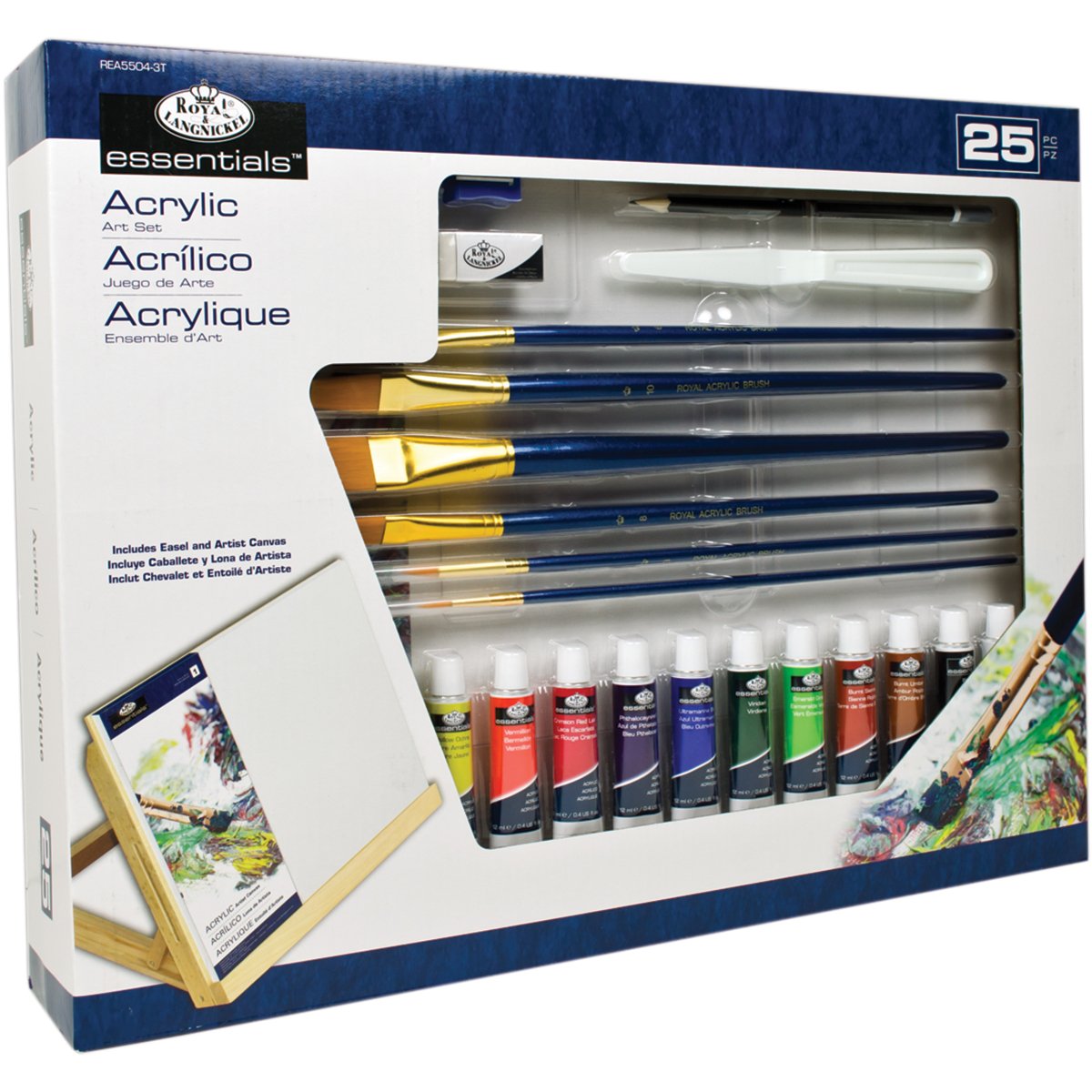 Royal Brush Flat Easel Art Set Large Acrylic 25-Piece – BigaMart