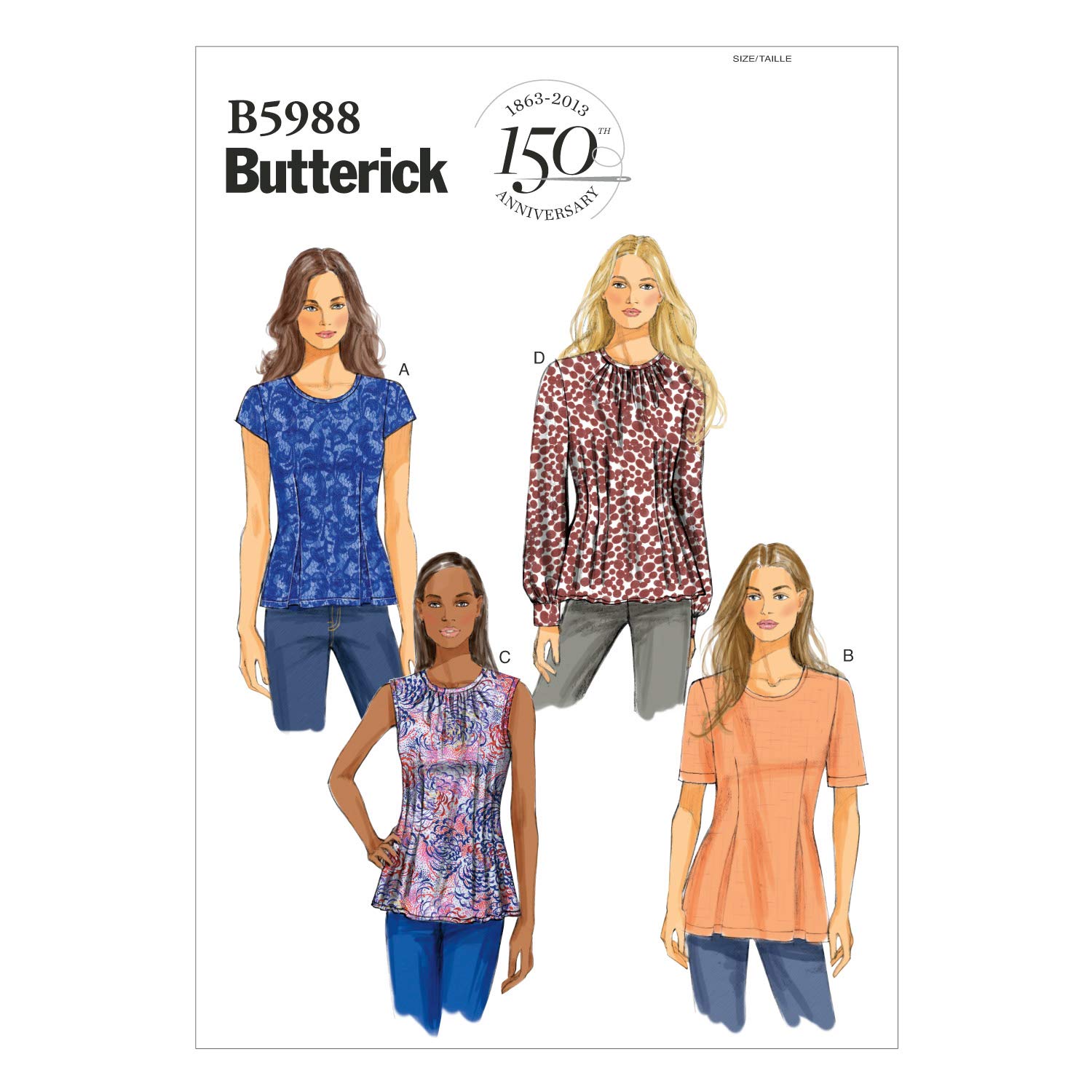 Butterick Patterns 5988 F5 16/18/ 20/22/ 24 Sewing Patterns, Multi ...