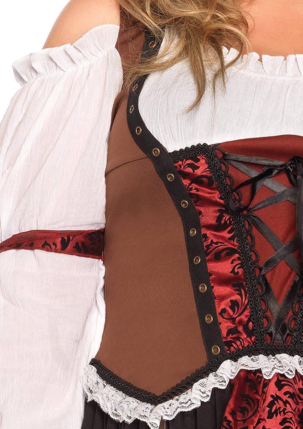 Leg Avenue Ruthless Pirate Wench Costume (Size 1X – 2X, Multi-Colour ...