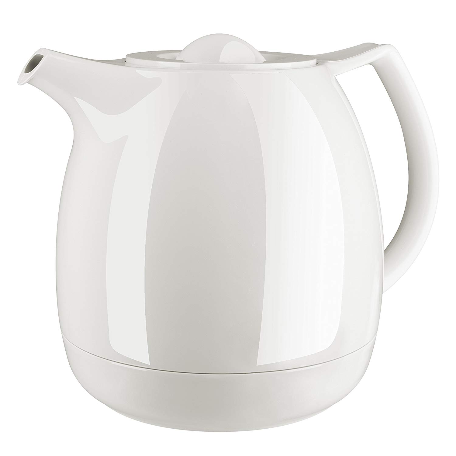 Emsa 503696 Ellipse vacuum tea pot with strainer, 0.6 litres, white ...