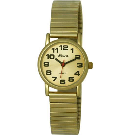 Ravel – Unisex Easy Read Watch with Big Numbers on Stainless Steel ...