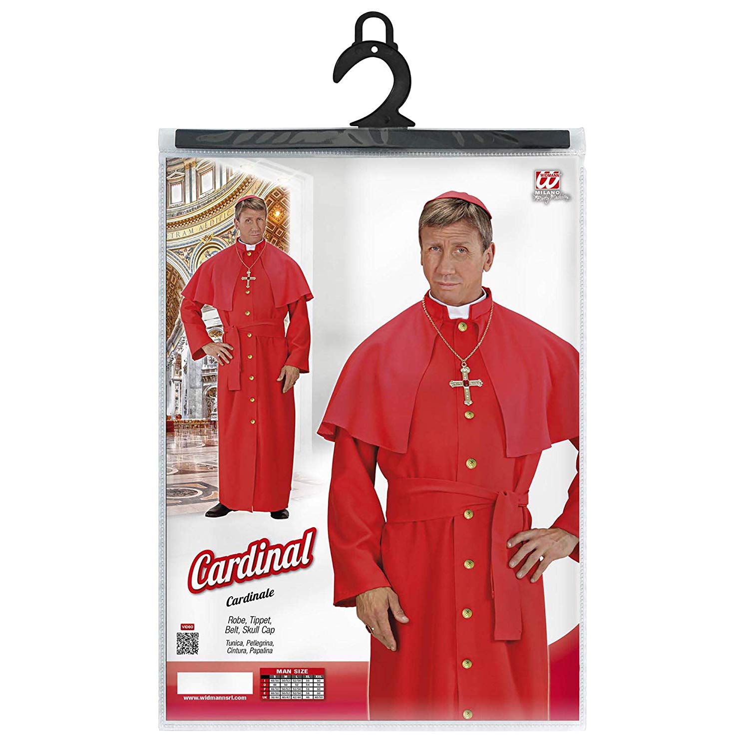 Cardinal Red Costume Medium for Holy Pope Vicar Priest Church Fancy ...