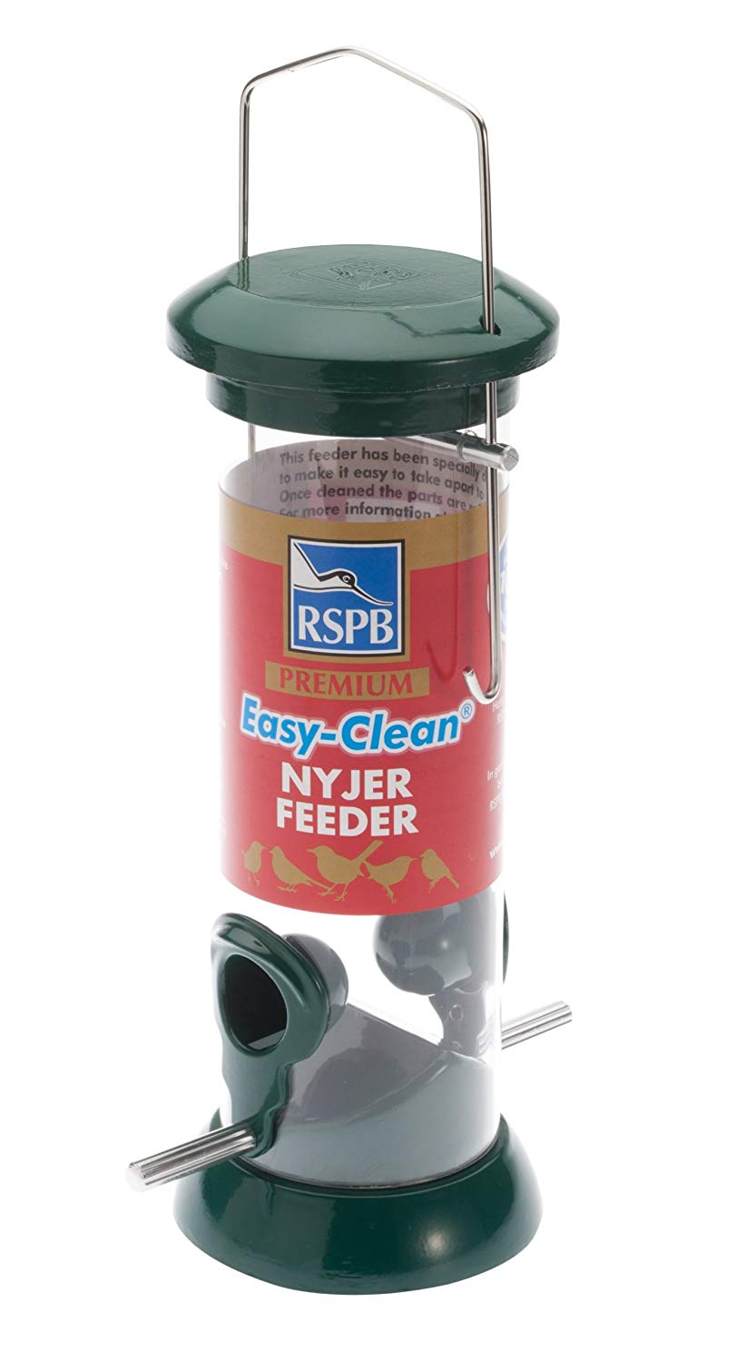 RSPB Premium Hanging Nyjer Seed Feeder, Easy Clean, Aluminium, 9-inch ...